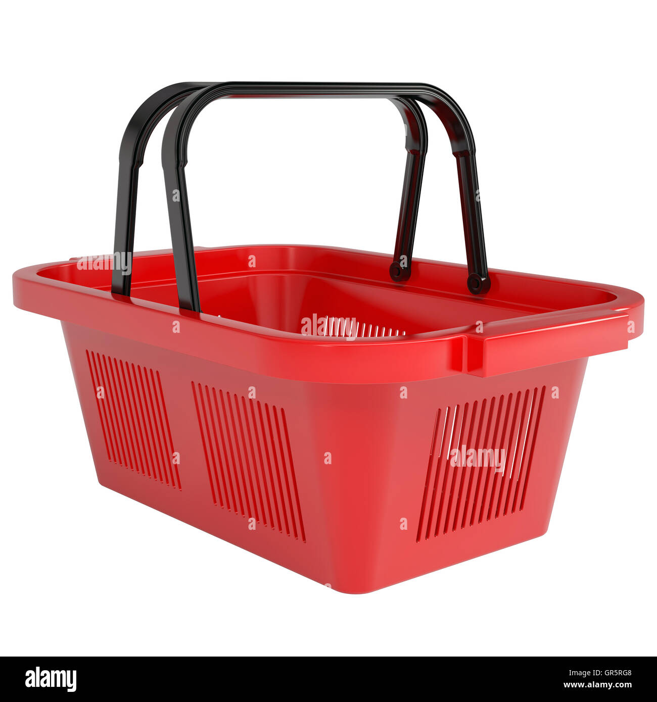 Red shopping basket Stock Photo - Alamy