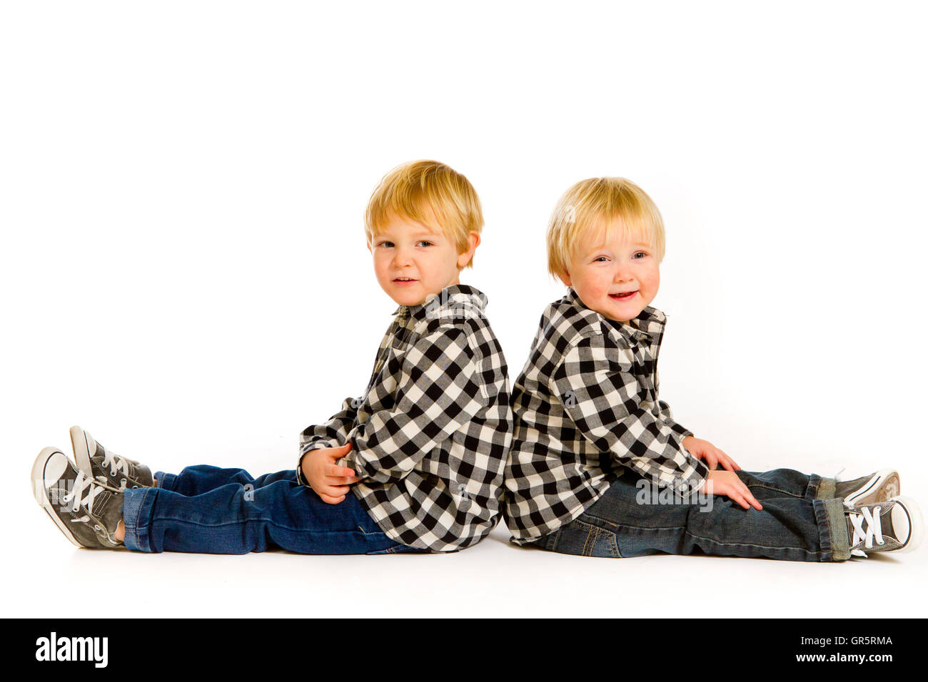 Brothers Together Isolated Stock Photo - Alamy