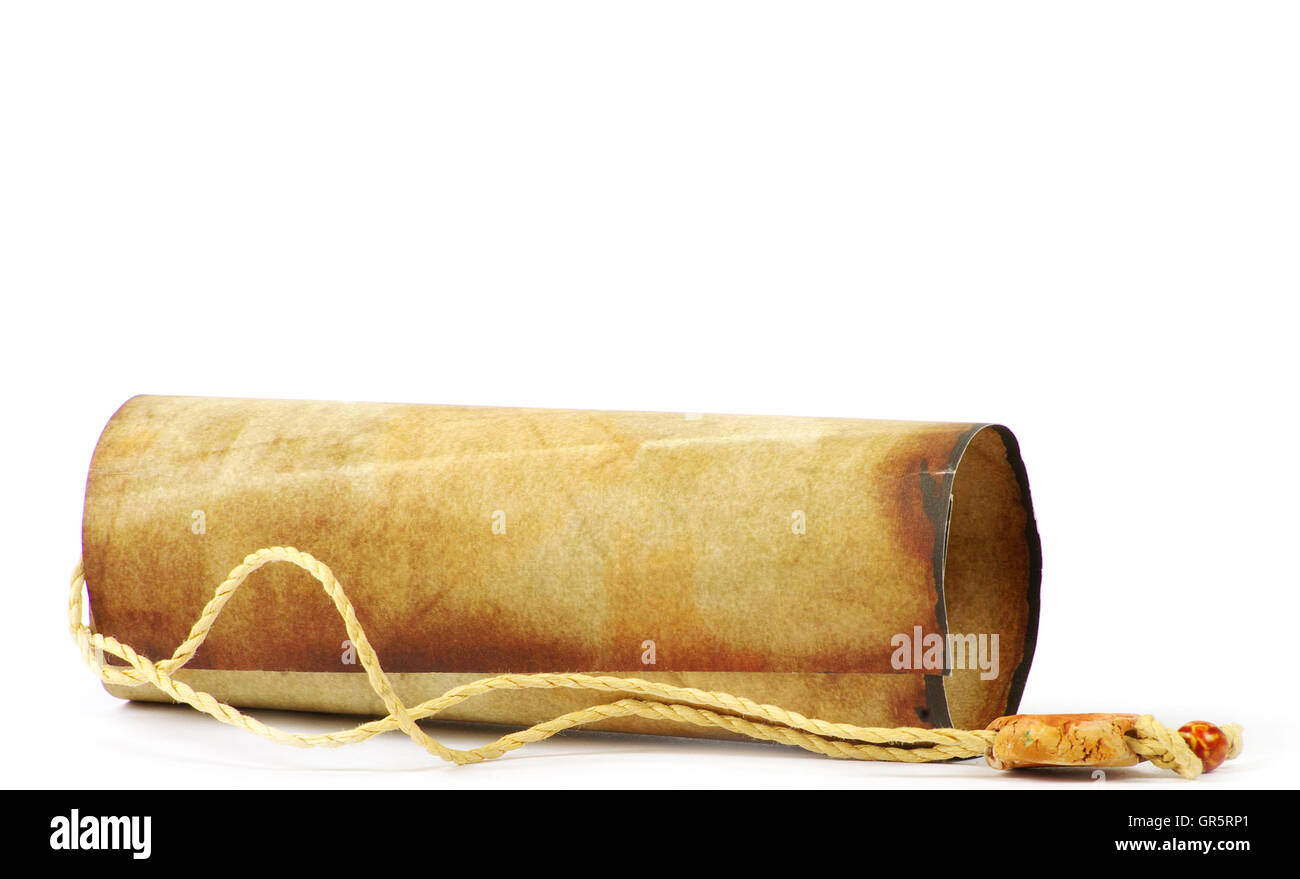 Old rolled paper Stock Photo - Alamy