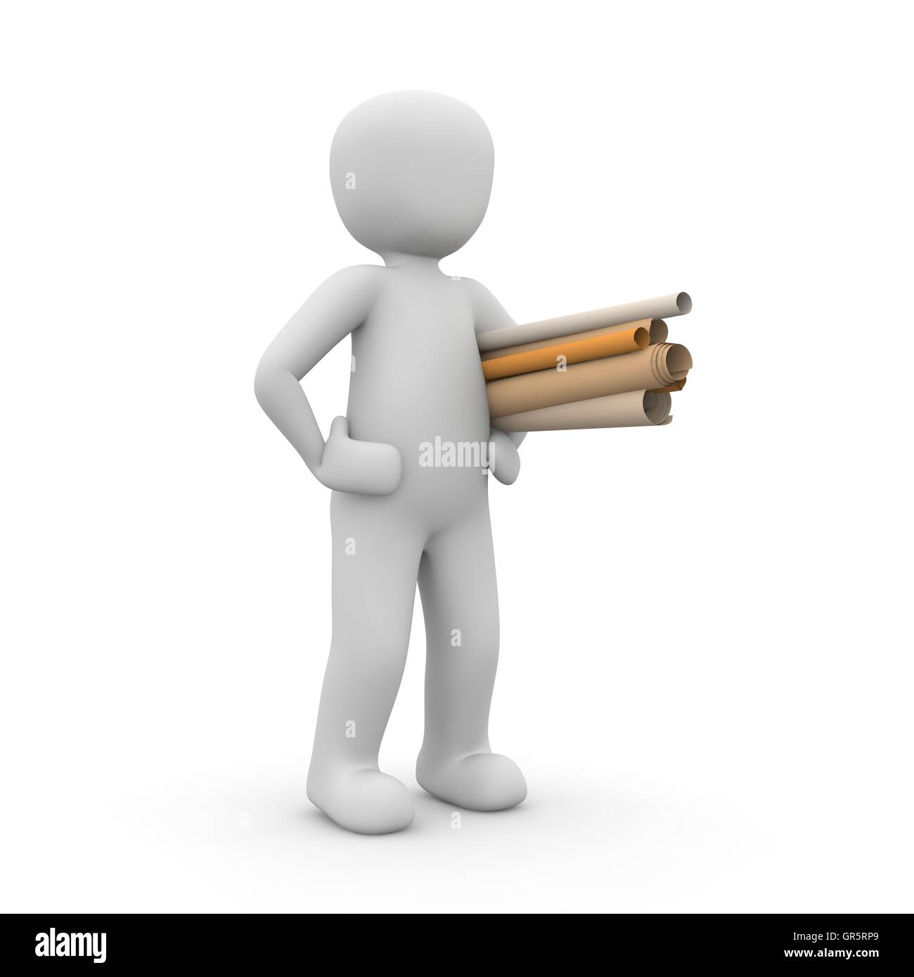 Cartoon figure architect hi-res stock photography and images - Alamy