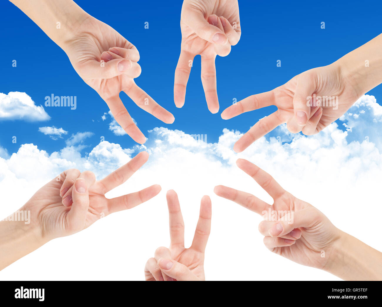 Finger forming star shape hi-res stock photography and images - Alamy
