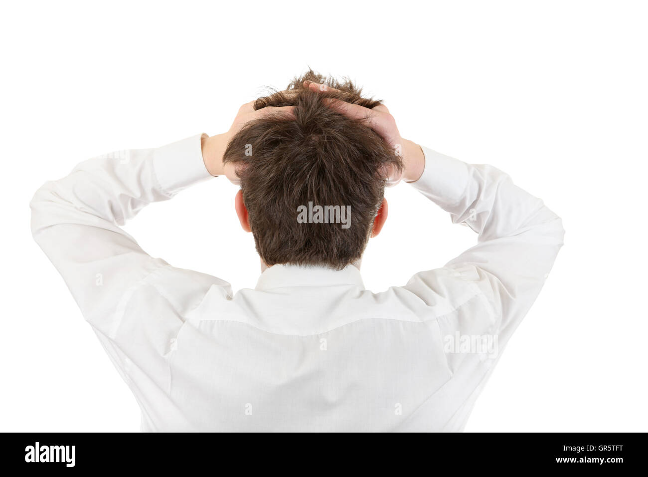 Rear View of the Man Stock Photo - Alamy