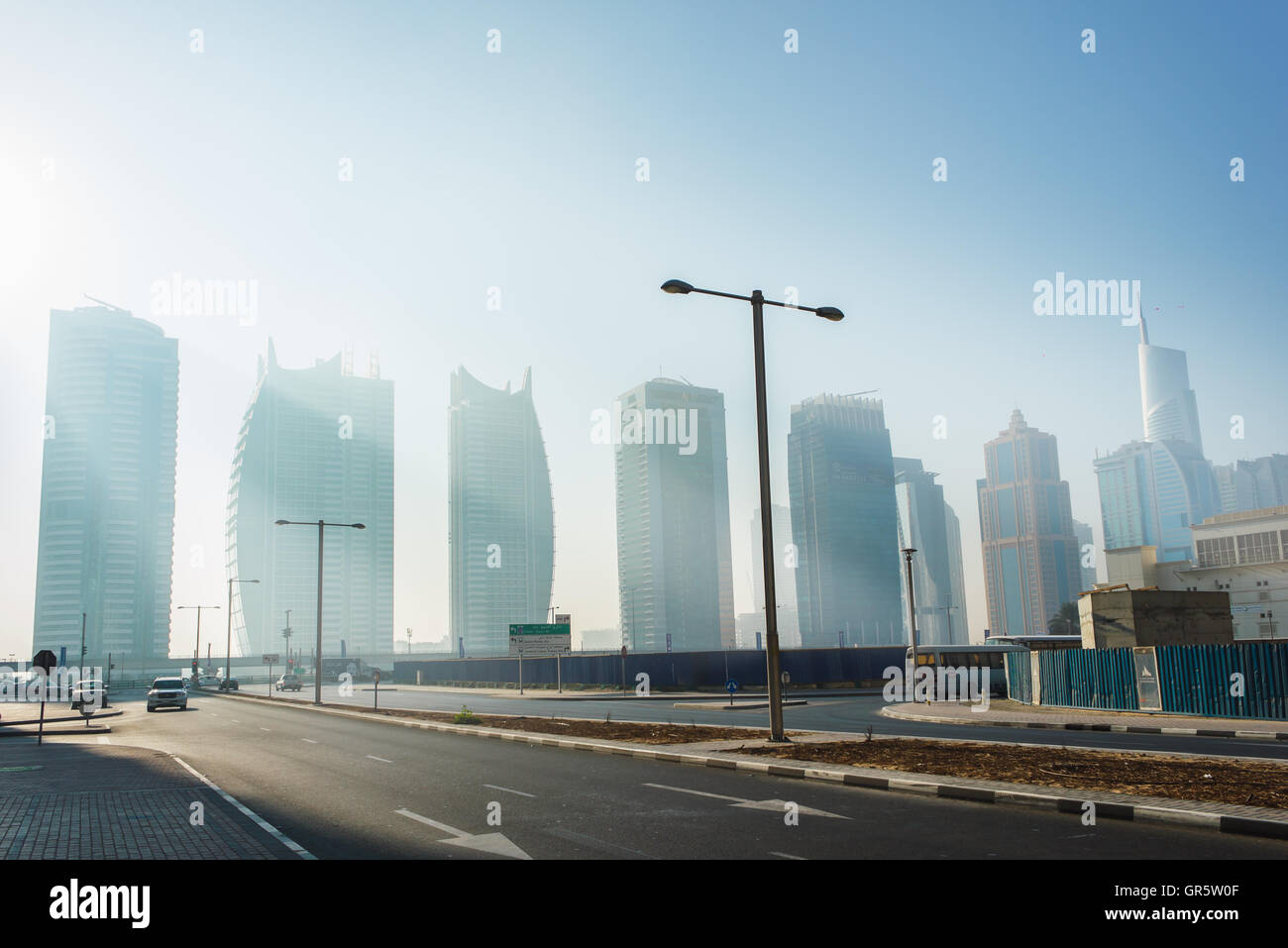 High rise buildings and streets in Dubai, UAE Stock Photo - Alamy
