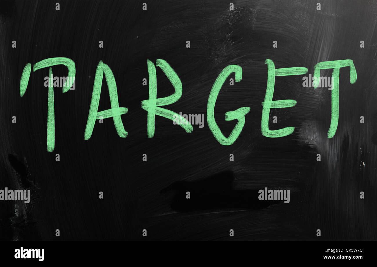 target written on blackboard Stock Photo - Alamy