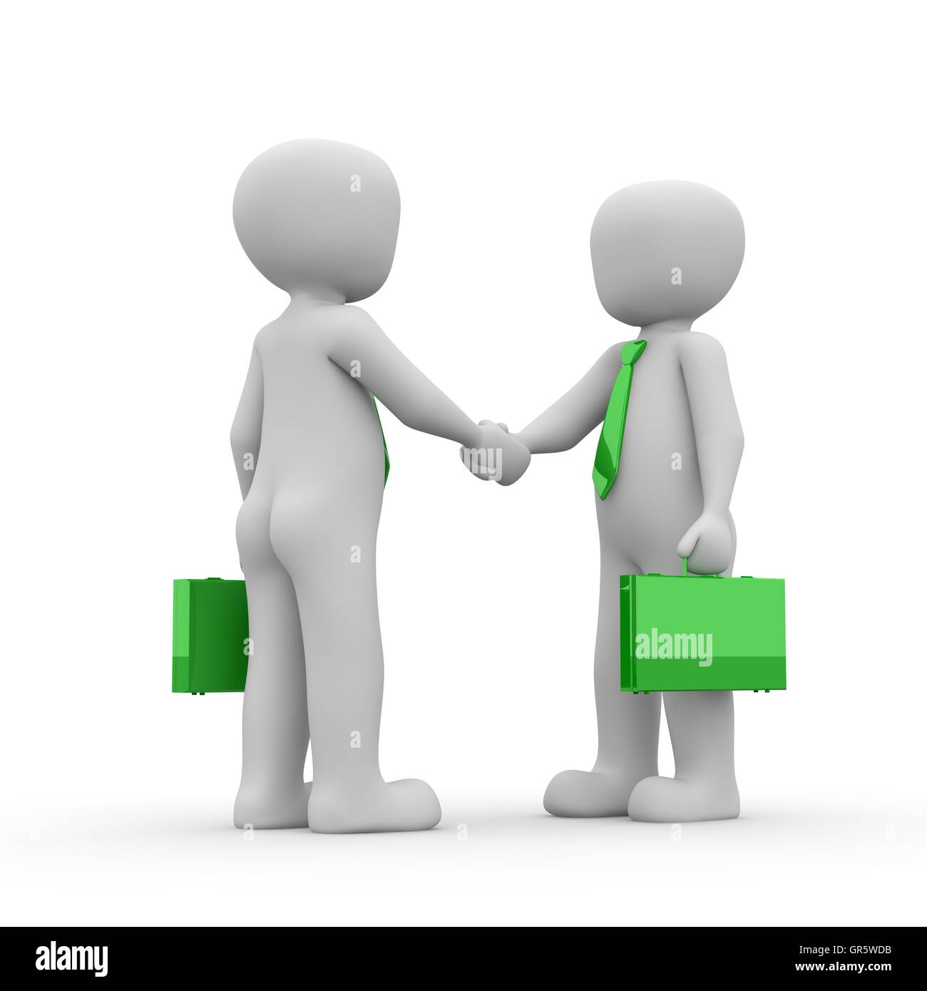 shakehands green 2 Stock Photo - Alamy