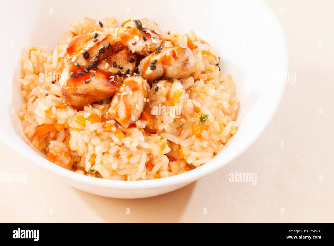 rice with chicken Stock Photo - Alamy