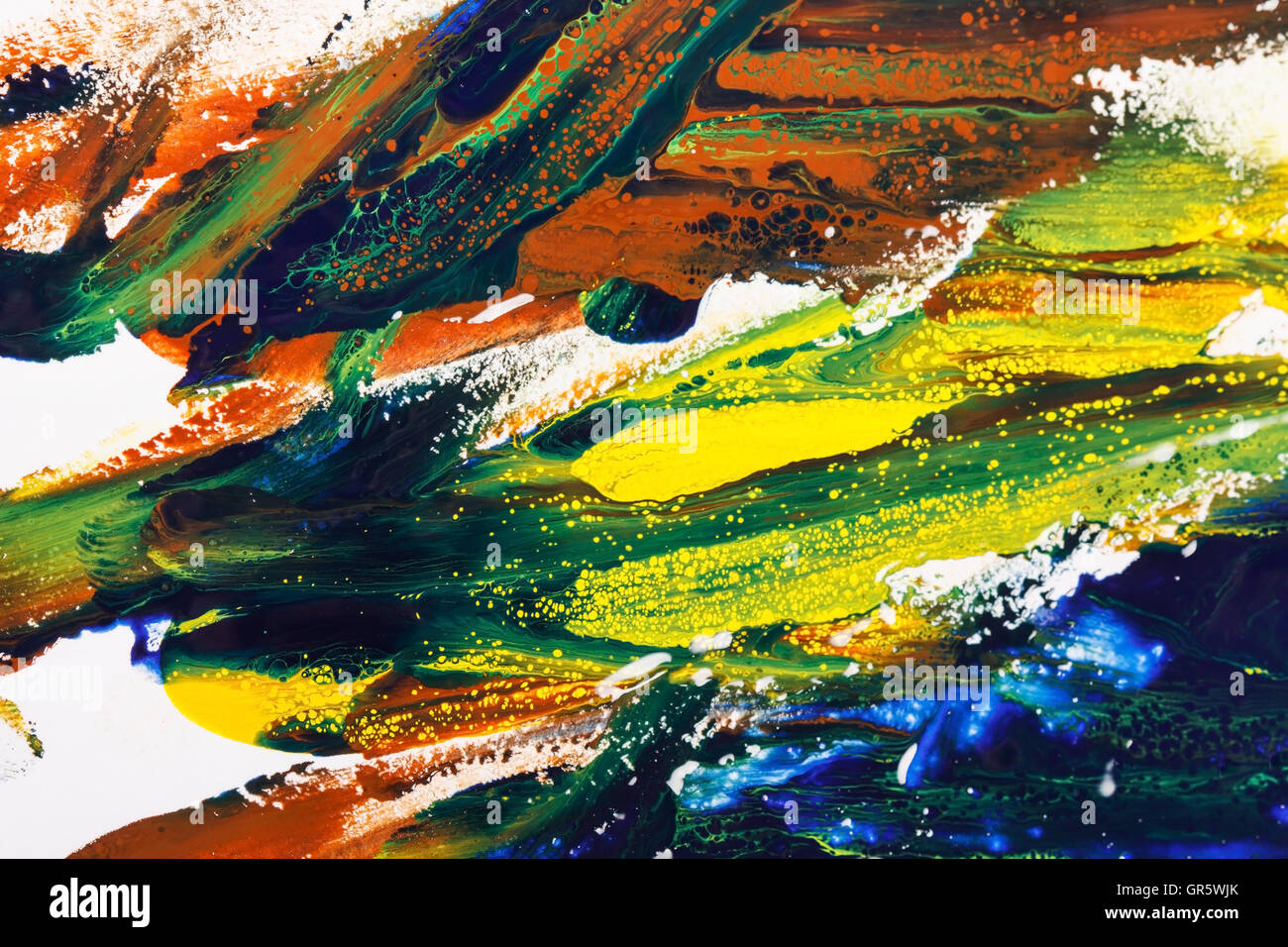 colorful oil paint palette Stock Photo - Alamy