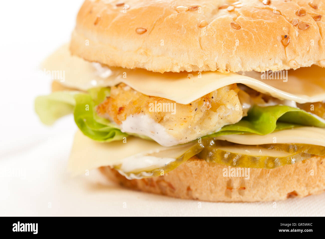cheeseburger on the plate Stock Photo - Alamy