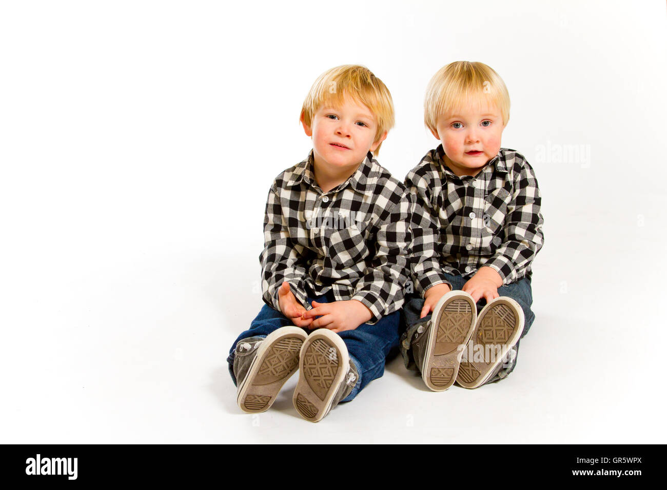 Brothers Together Isolated Stock Photo - Alamy