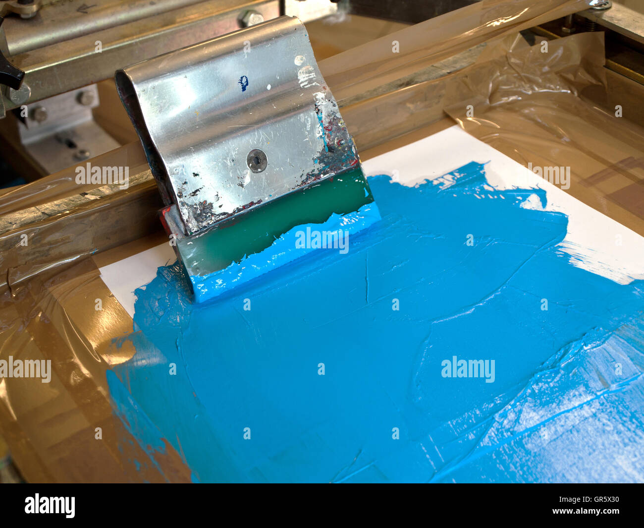 Screen printing device Stock Photo - Alamy
