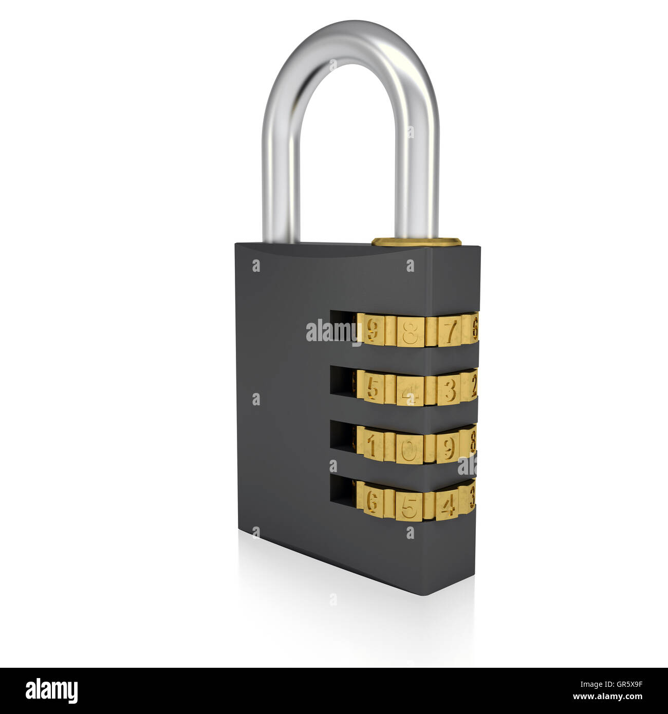 Metal combination lock Stock Photo - Alamy