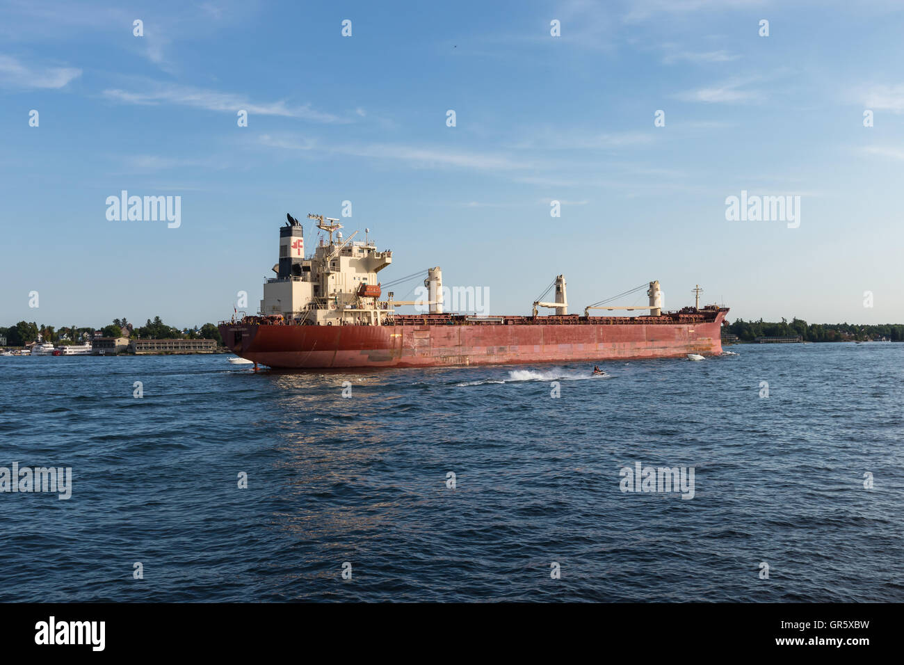 Large tanker on the St. Lawrence Seaway in summer Stock Photo - Alamy