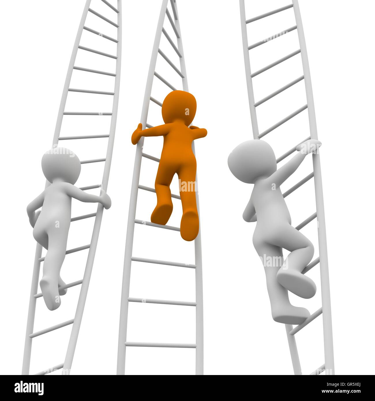 Man ladder outdoors Cut Out Stock Images & Pictures - Alamy