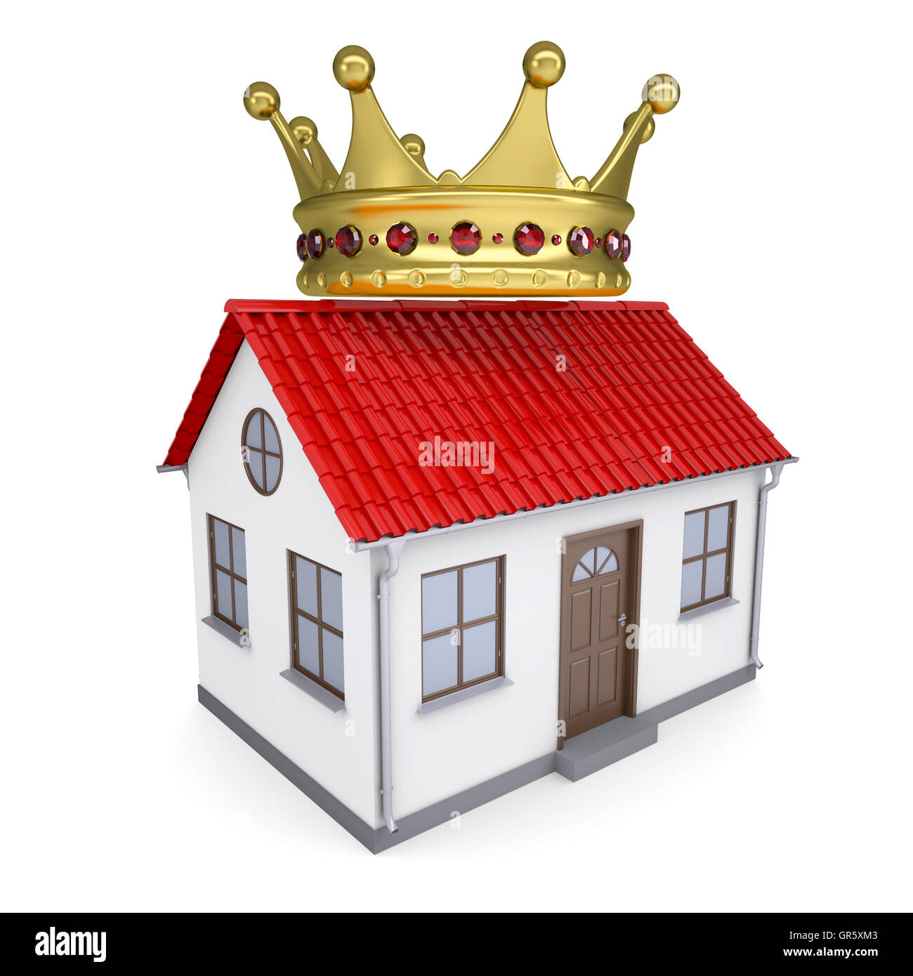 A small house with a crown Stock Photo - Alamy