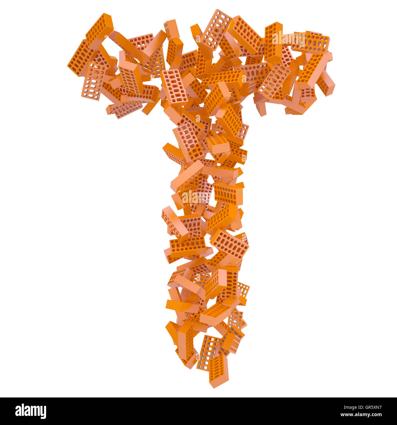 The letter T is made up of bricks Stock Photo - Alamy