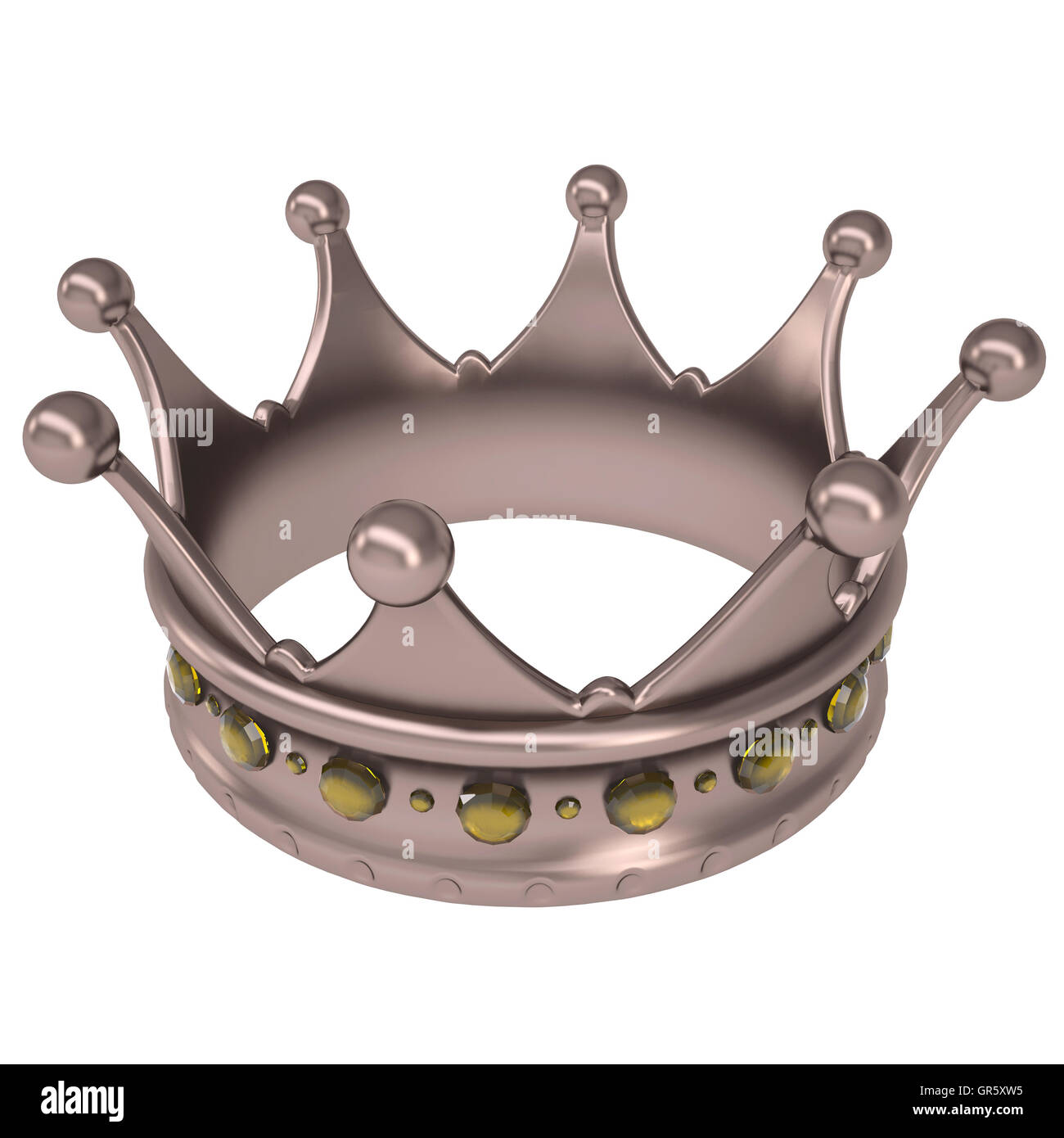 Bronze crown decorated with yellow sapphires Stock Photo - Alamy
