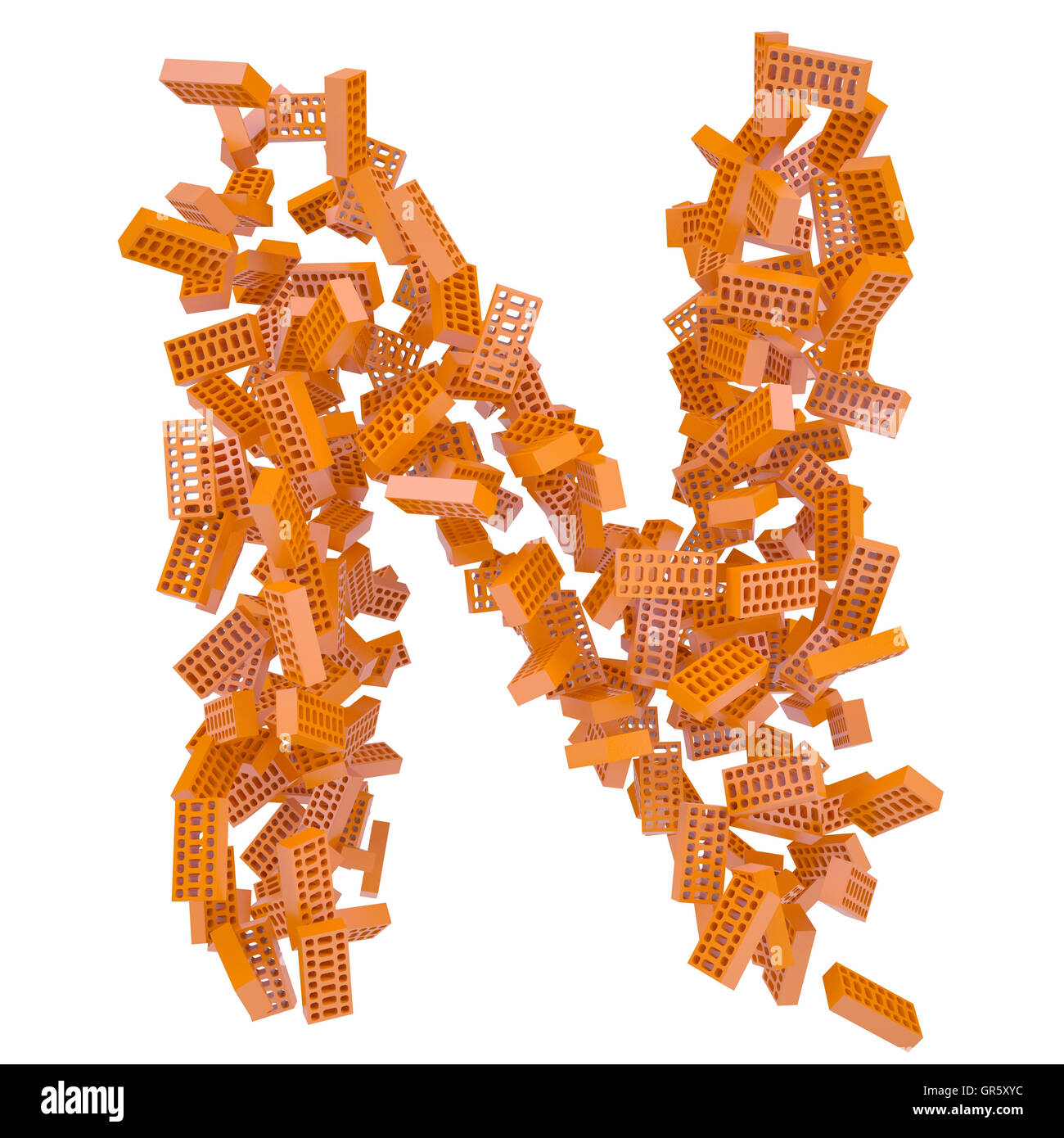 The letter N is made up of bricks Stock Photo - Alamy