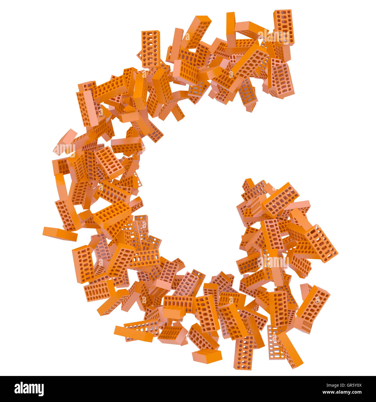 The letter G is made up of bricks Stock Photo - Alamy