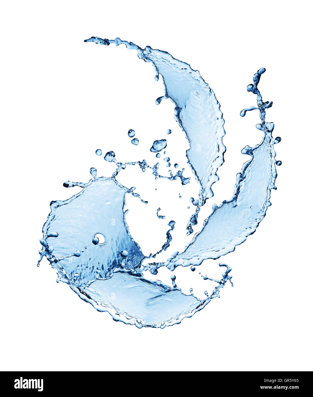 Water flowing flow splash Cut Out Stock Images & Pictures - Alamy