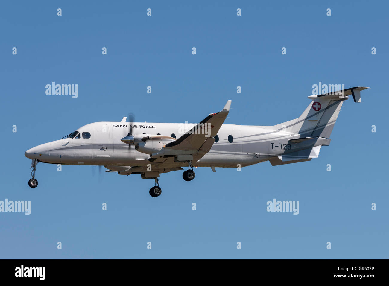 Swiss Air Force Beech 1900 truboprop aircraft Stock Photo - Alamy
