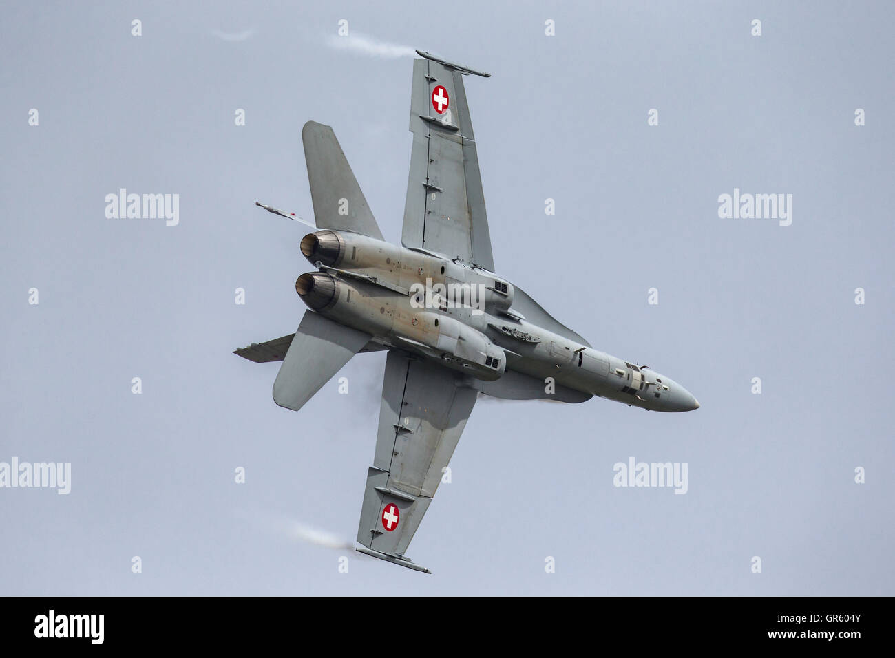 Swiss Air Force F18 Fighter High Resolution Stock Photography and ...