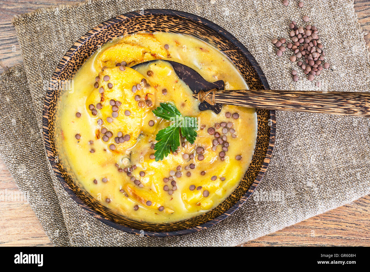 Tasty mashed pea soup hi-res stock photography and images - Alamy