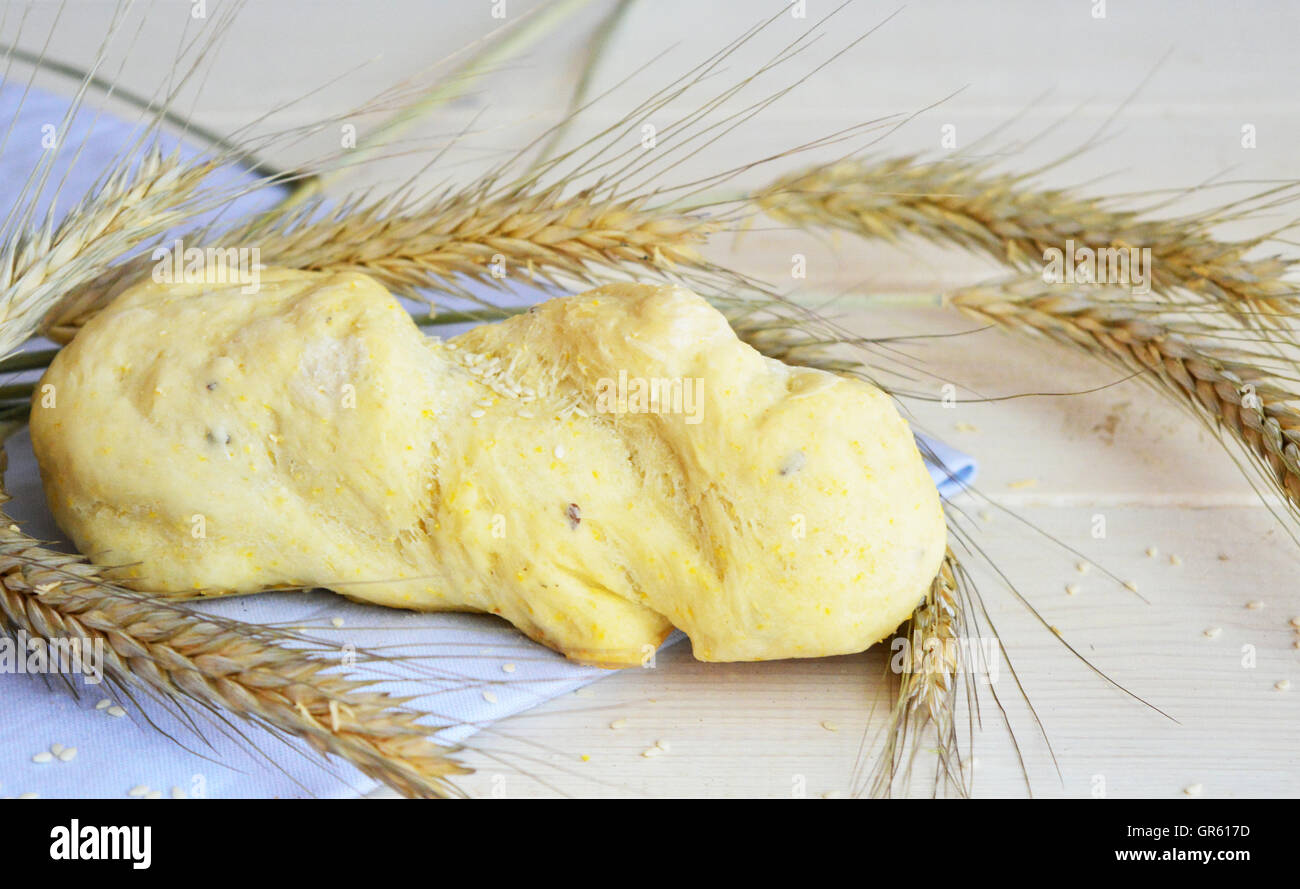 White bakery bread on the white background Stock Photo - Alamy