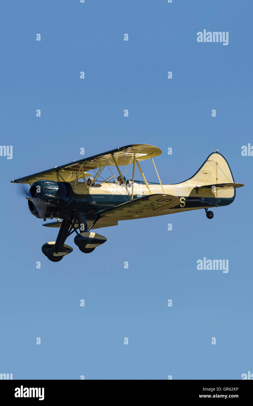 Vintage Waco UPF-7 biplane G-UPFS Stock Photo - Alamy