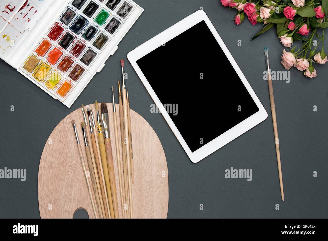 Brush laptop concept computer art hi-res stock photography and images ...