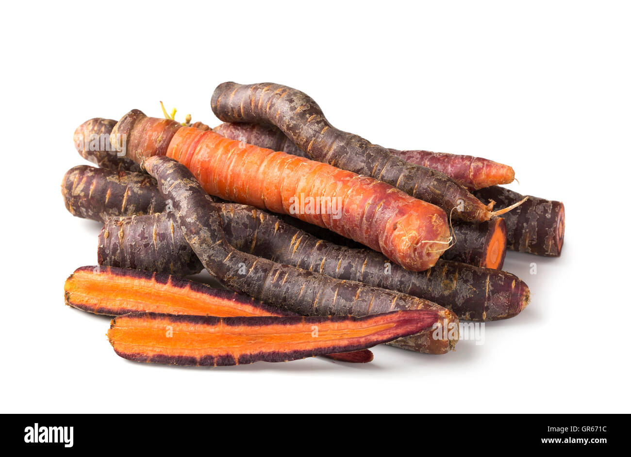 Violet carrots Cut Out Stock Images & Pictures - Alamy