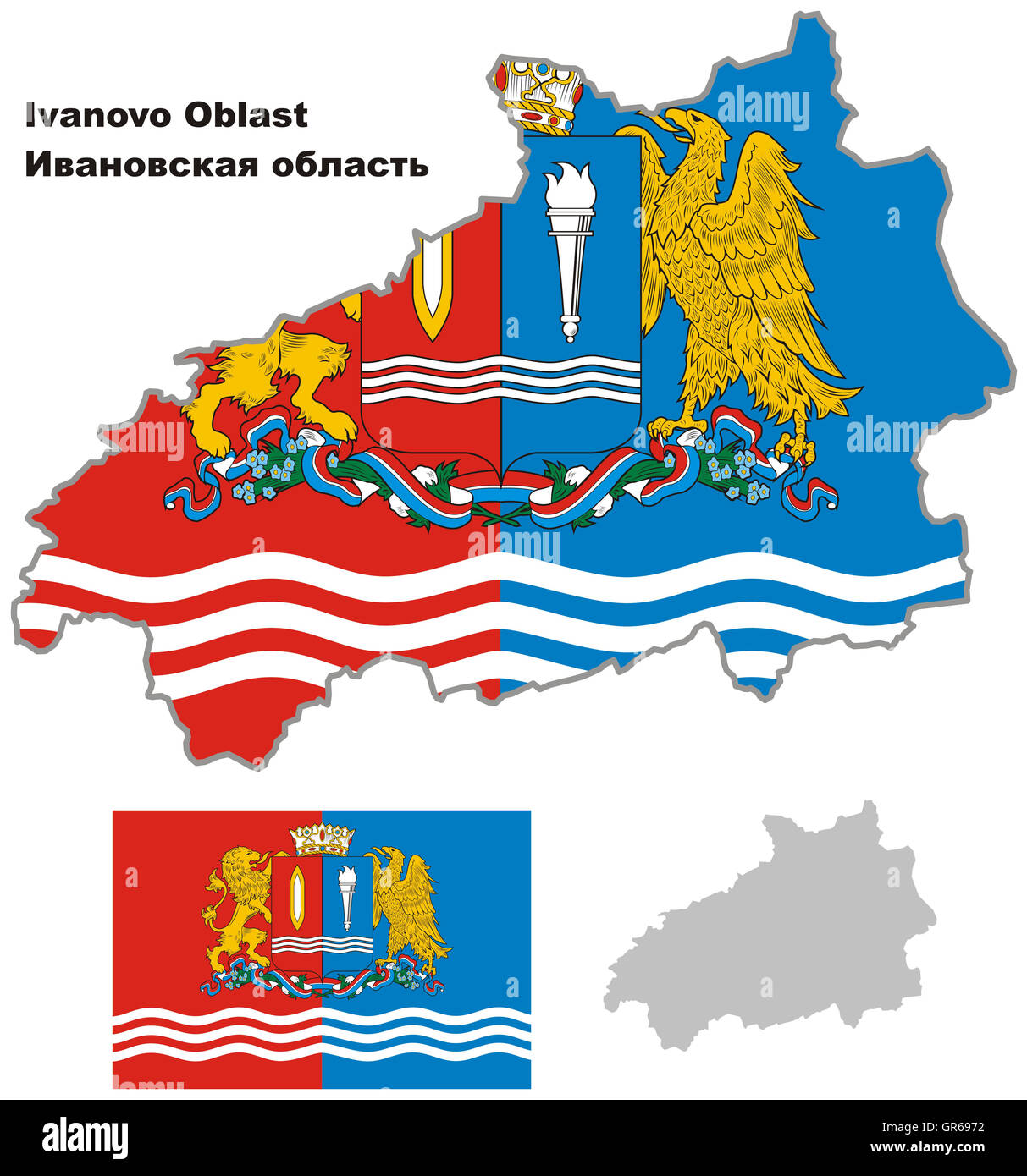 Ivanovo outline map hi-res stock photography and images - Alamy