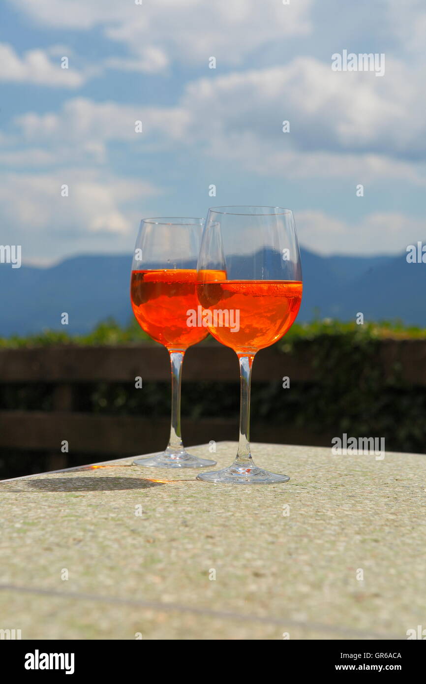 Appetizer In The Landscape Stock Photo - Alamy