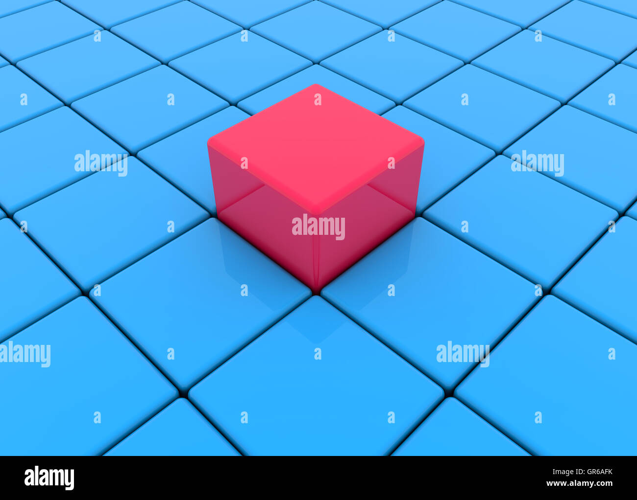 Blue and red cubes,buttons Stock Photo - Alamy