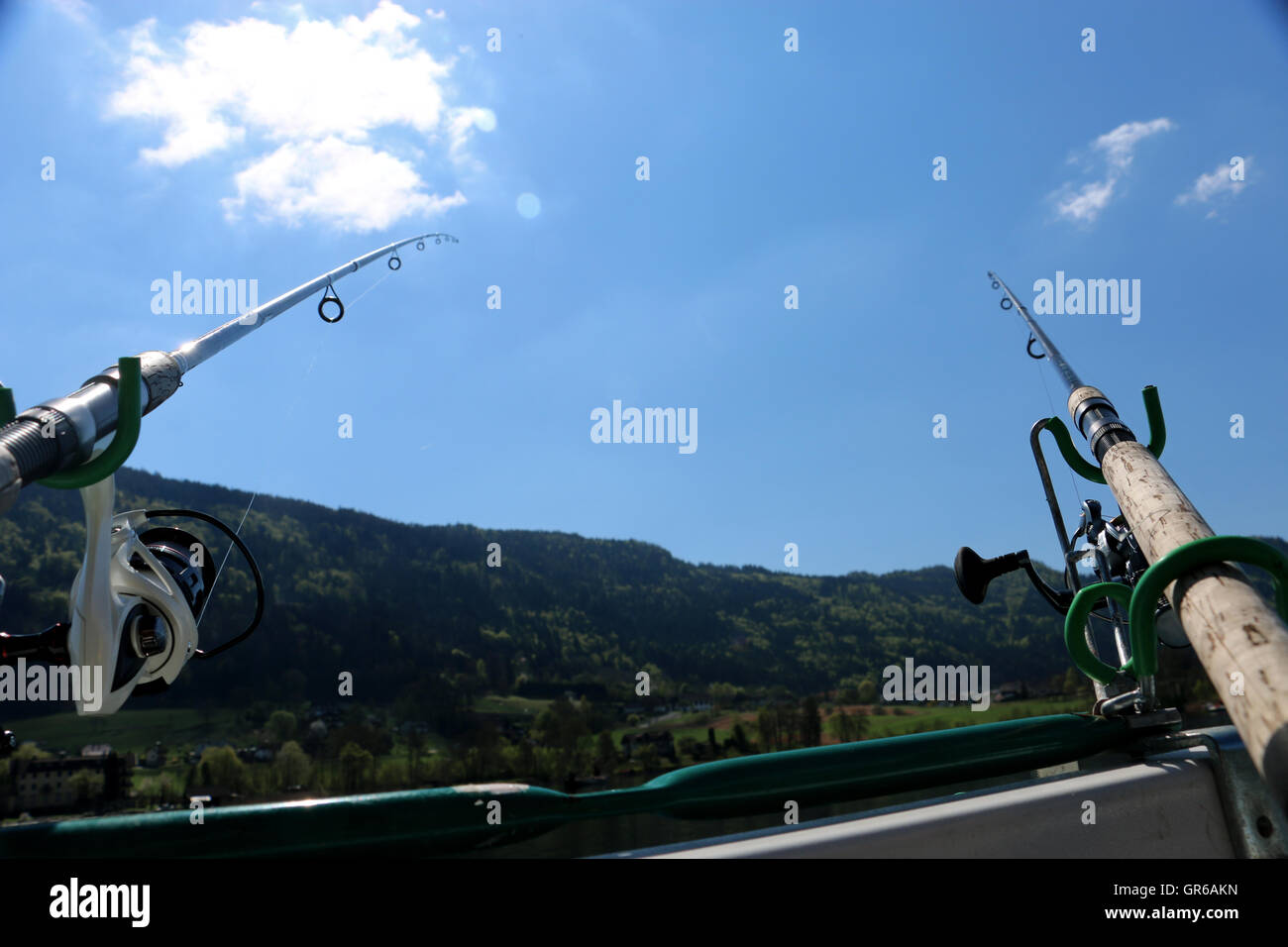 Two Angels In A Boat Stock Photo - Alamy