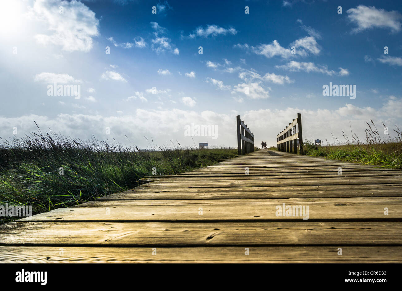 Bridge At The Beach Stock Photo - Alamy