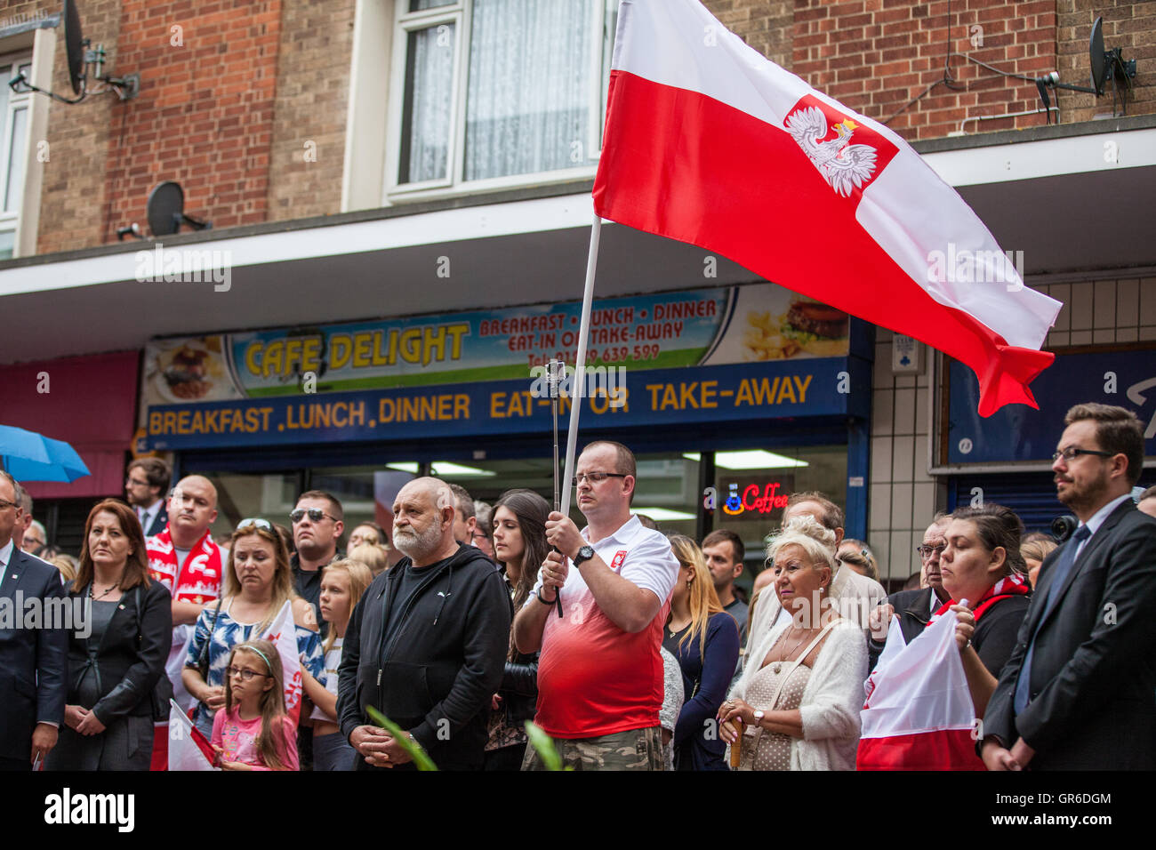 Harlow, UK. 3rd September, 2016. Members of the Polish community at a ...