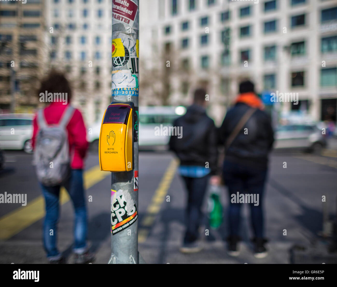 Pedestrians hand hi-res stock photography and images - Alamy