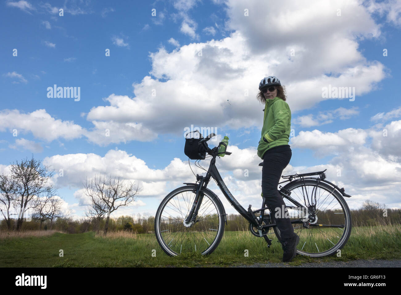 Cycling Tour In Spring Stock Photo - Alamy