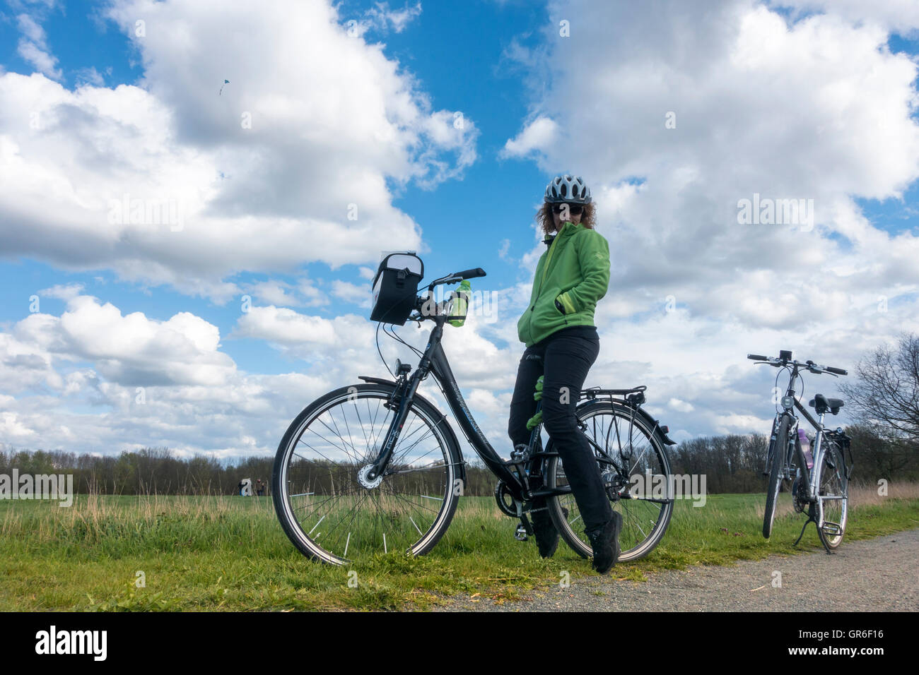 Cycling Tour In Spring Stock Photo - Alamy