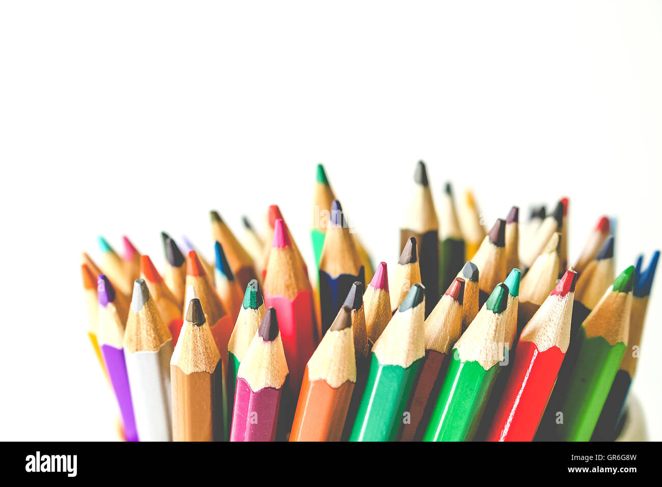 Colorful Multi-Color Of Pencil Stock Photo - Alamy