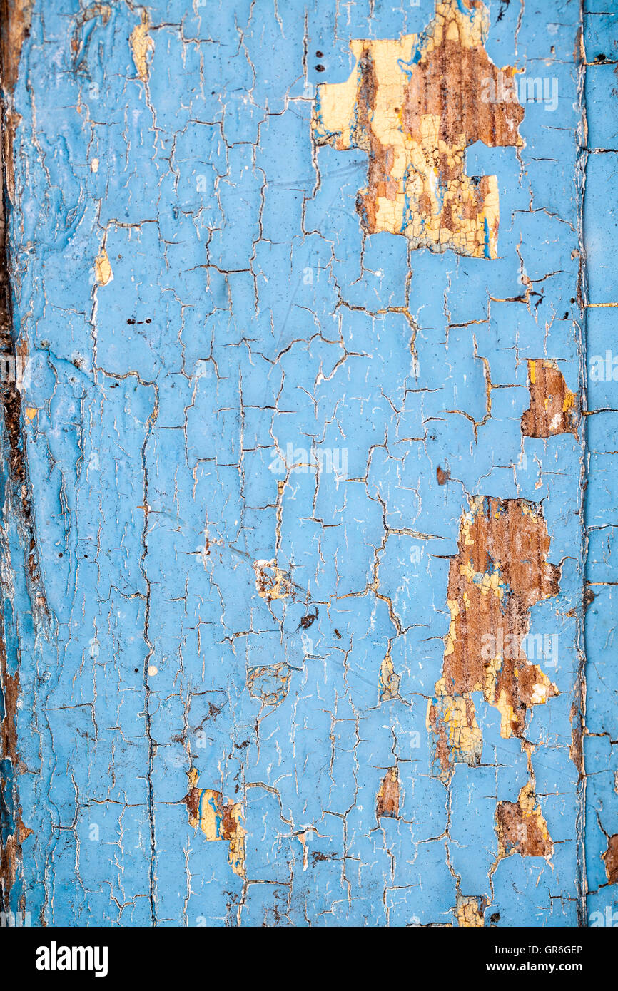 old flaking blue paint Stock Photo - Alamy