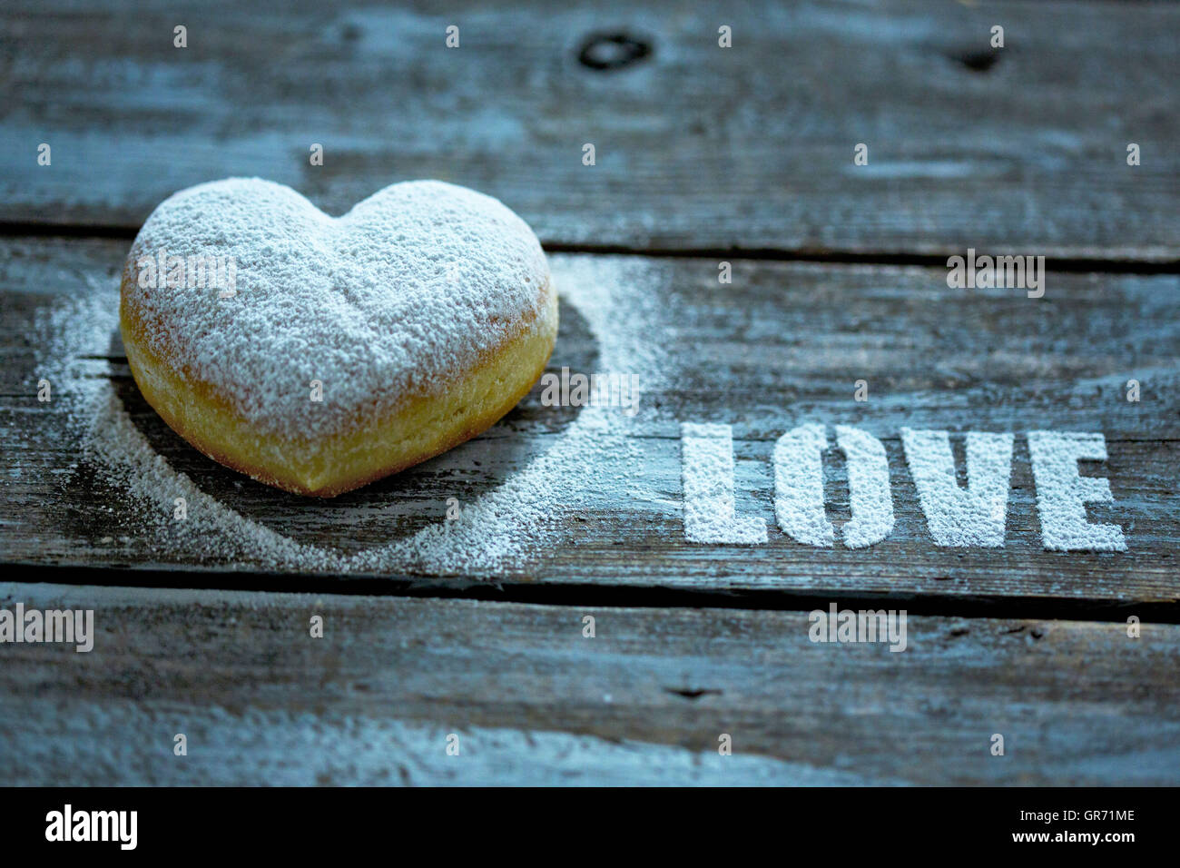 Heart Donuts And Love Letters Stock Photo - Alamy