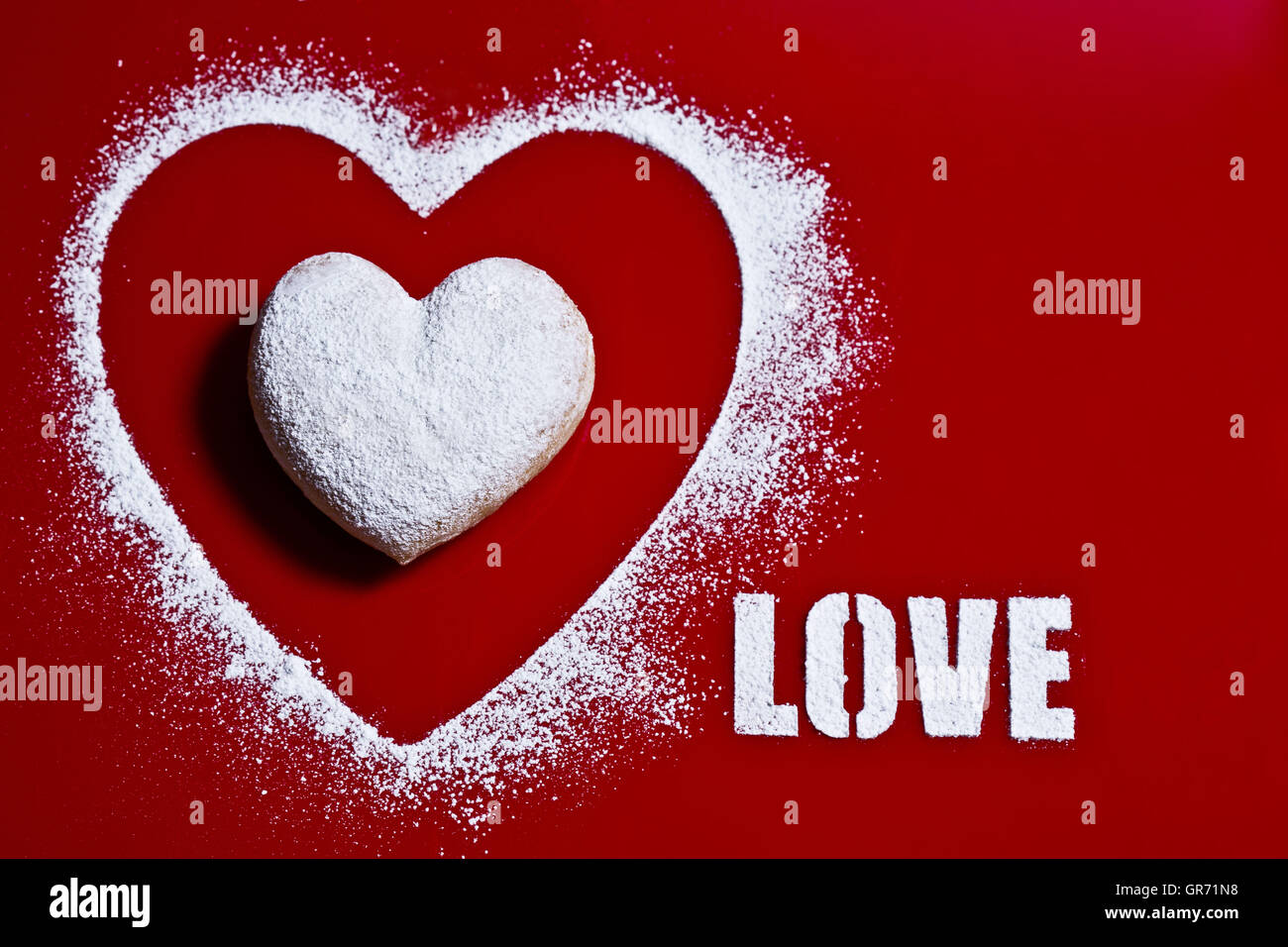 Heart Donuts And Love Letters Stock Photo - Alamy