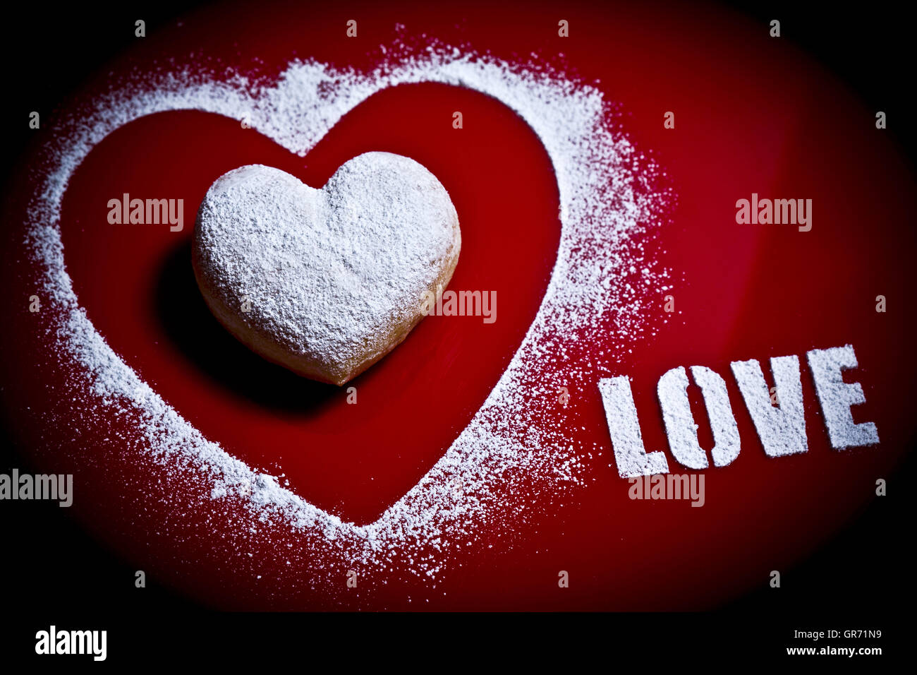 Heart Donuts And Love Letters Stock Photo - Alamy