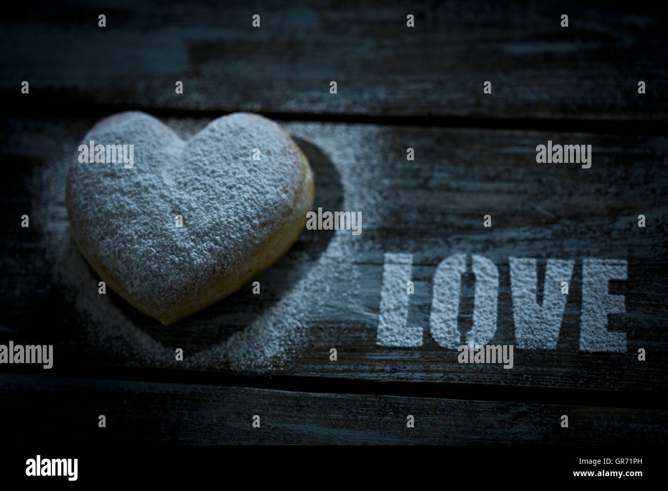 Heart Donuts And Love Letters Stock Photo - Alamy