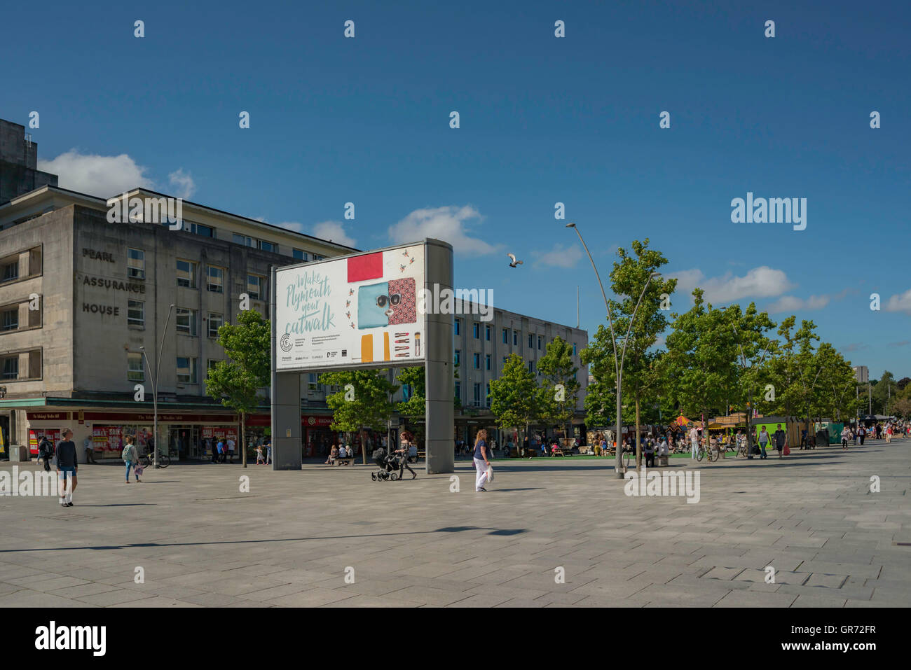 The Plaza on Armada Way in Plymouth Stock Photo - Alamy