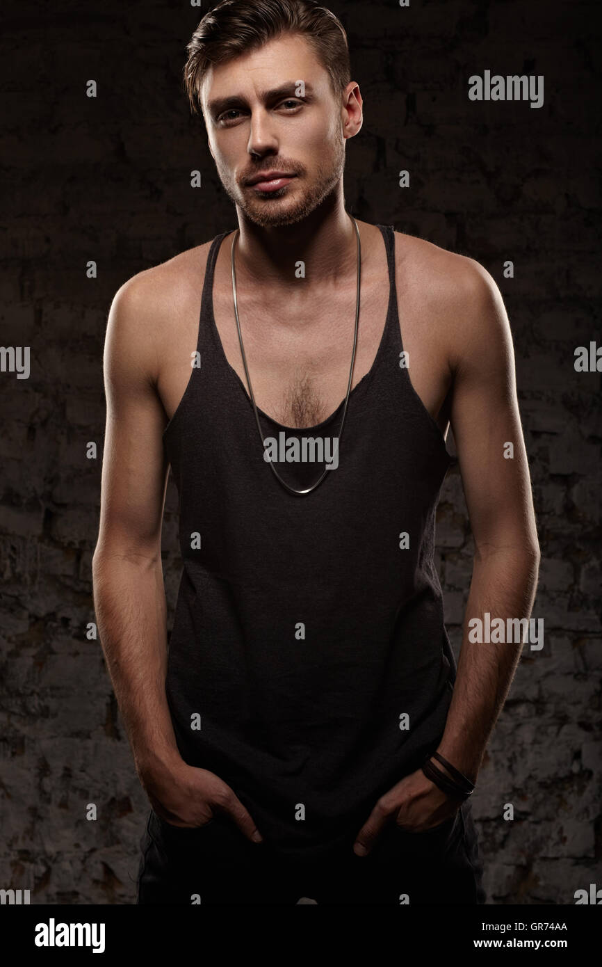 handsome young white man isolated on white background Stock Photo - Alamy