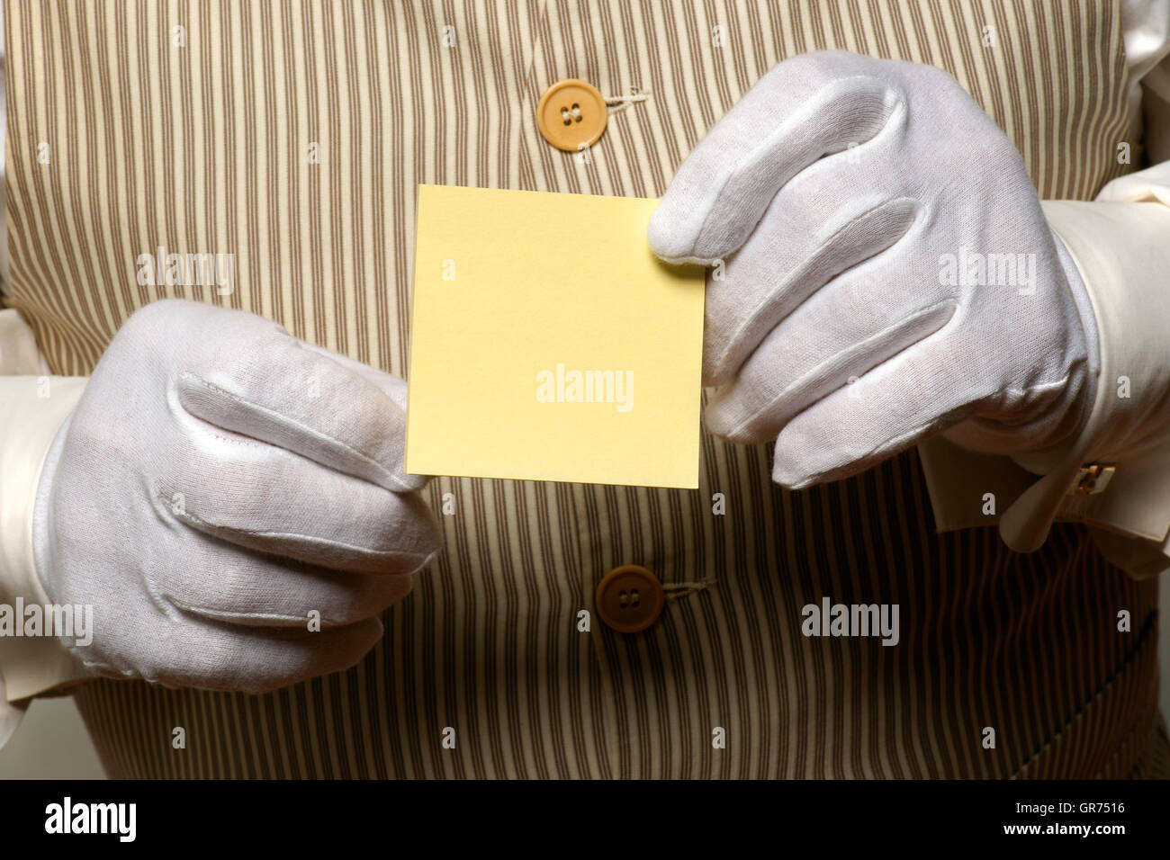 Butler With Quot Post It Quot Stock Photo - Alamy