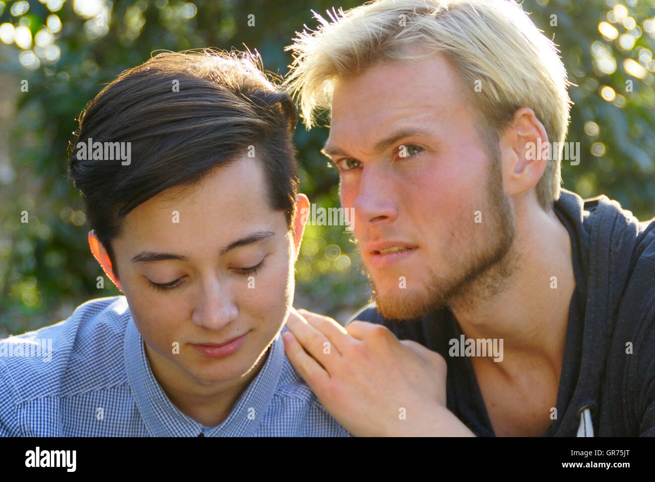Two multicultural friends enjoy hi-res stock photography and images - Alamy