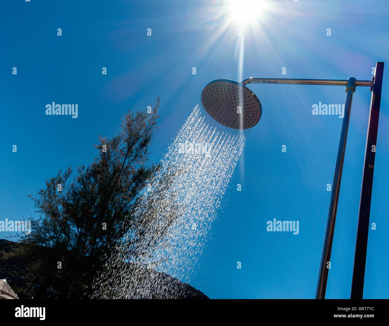 Shower For The Blue Sky Stock Photo - Alamy